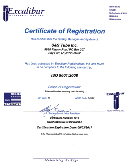 S & S Tube - Quality